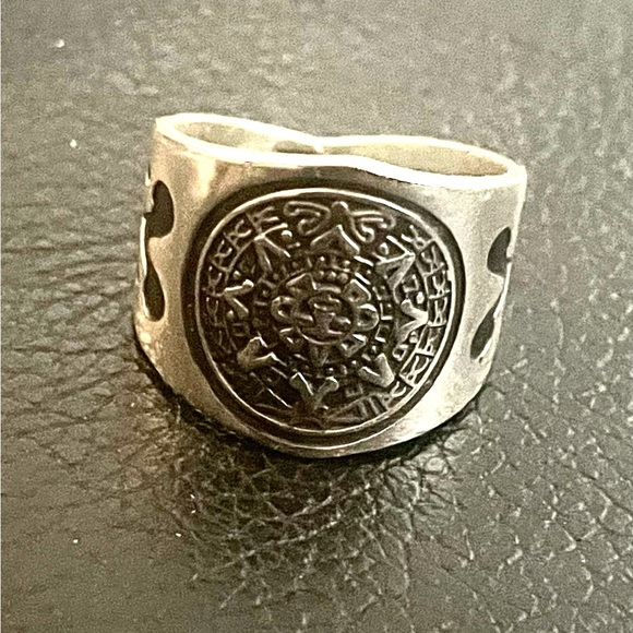 Mexican | Accessories | Vintage Sterling Silver 925 Mexican Aztec Sun ...